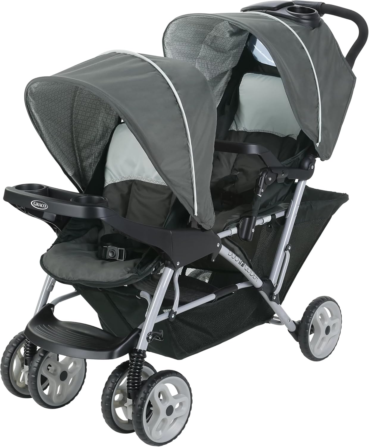 Graco DuoGlider Double Stroller | Lightweight Double Stroller with Tan
