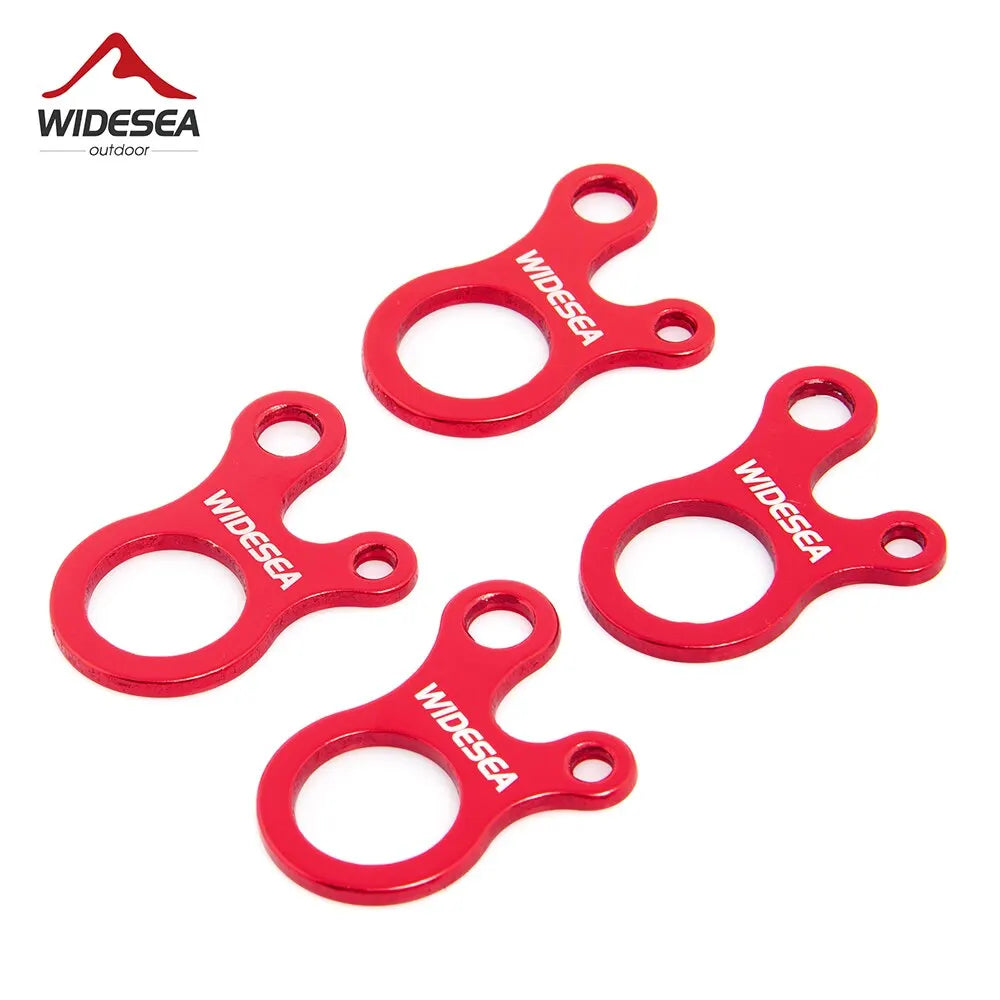 Widesea 4pcs Camping Hiking Tent Wind Rope Buckle Adjustable Aluminium
